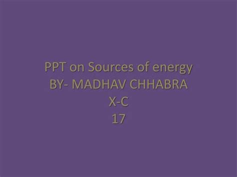 Ppt Energy Ppt