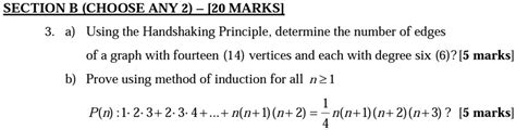 Solved Section B Choose Any 2 20 Marks 3 A Using The Handshaking