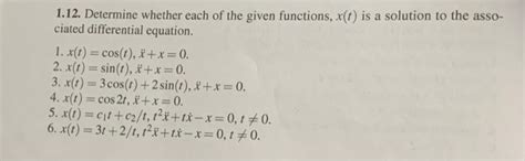 Solved Determine Whether Each Of The Given Functions Chegg Com
