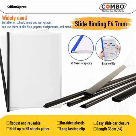 Jual Slide Binding Plastik 7mm F4 Slide Binder 7mm Tulang Binding