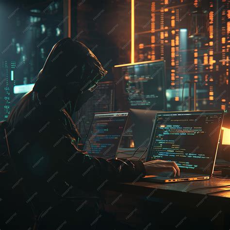 Ethical Hacker Performing Penetration Testing Premium Ai Generated Image