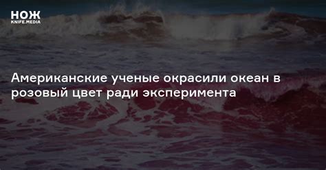 Американские ученые окрасили океан в розовый цвет ради эксперимента — Нож