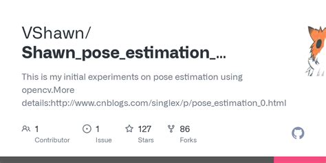 GitHub VShawn Shawn Pose Estimation By Opencv This Is My Initial Experiments On Pose