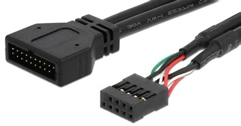 Usb 2 0 9 Pin Header Hun Til Usb 3 0 19 Pin Header Han 45 Cm Av Cables Dk