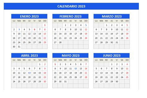 Calendario 2023 En Excel Plantillas De Excel Gratis