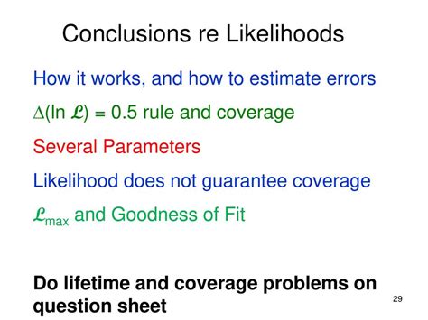 χ2 And Goodness Of Fit And Likelihood For Parameters Ppt Download