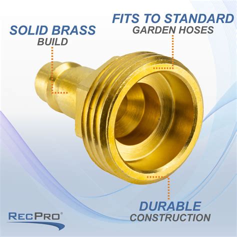 Rv Quick Connect Hose Adapter Brass Recpro