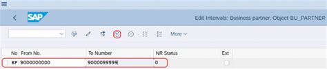 how to define number ranges for business partner in sap hana