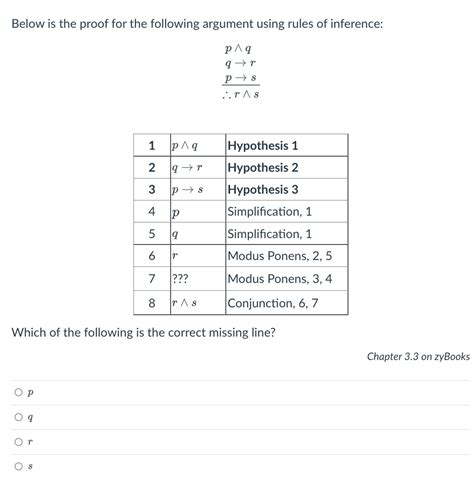solved below is the proof for the following argument using