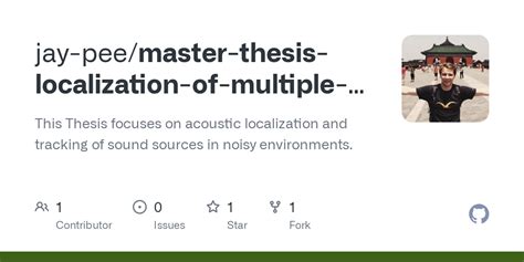 GitHub Jay Pee Master Thesis Localization Of Multiple Sound Sources This Thesis Focuses On