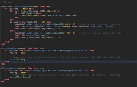 trouble with viewmodel aim down sights function scripting support