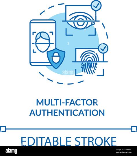 Multi Factor Authentication Concept Icon Stock Vector Image And Art Alamy