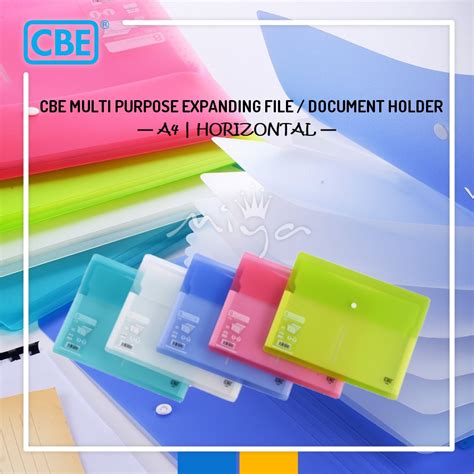 Cbe Multi Purpose Expanding File Document Holder A4 Random Color Shopee Malaysia