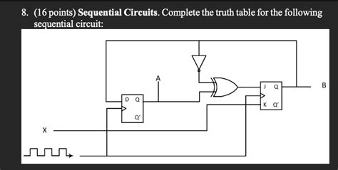 solved 8 16 points sequential circuits complete the