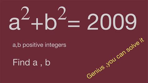 algebra problem math olympiad a 2 b 2 2009 mathskills math tricks math