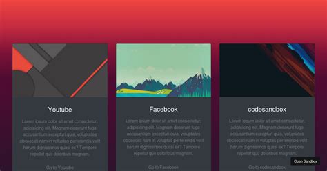 React Cards Codesandbox