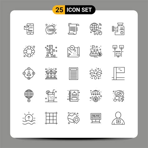 25 Universal Lines Set For Web And Mobile Applications World Iot Tax Internet Of Things Paper