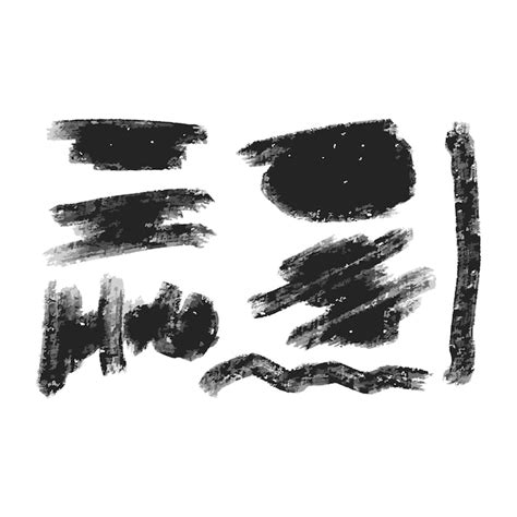 페인트 브러쉬 스트로크 프리미엄 벡터