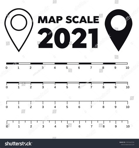 Map Scales Graphics Measuring Distances Scale Stock Illustration 1931642534