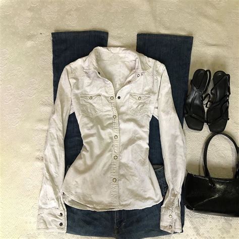 White Long Sleeved Shirt By Coquette
