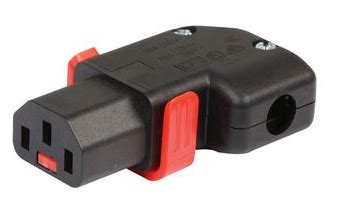 IEC Lock Locking Rewireable IEC C13 Connector Up Down Clarke Cable