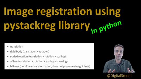Image Registration Using Pystackreg Library In Python