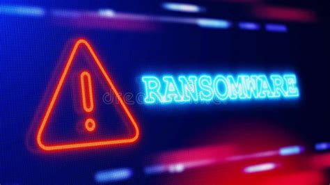 Ransomware Warning Alert Screen Loop Blinking Glitch Animation Stock