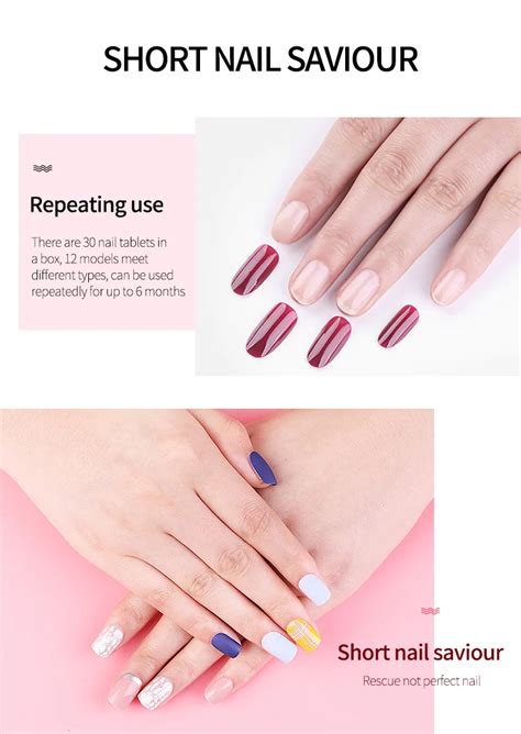 30 шт Съемные накладные ногти набор искусственных насадок полное покрытие для декорированных