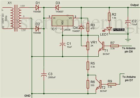 Arduino Controlled 12V Battery Charger Circuit Engineering Projects