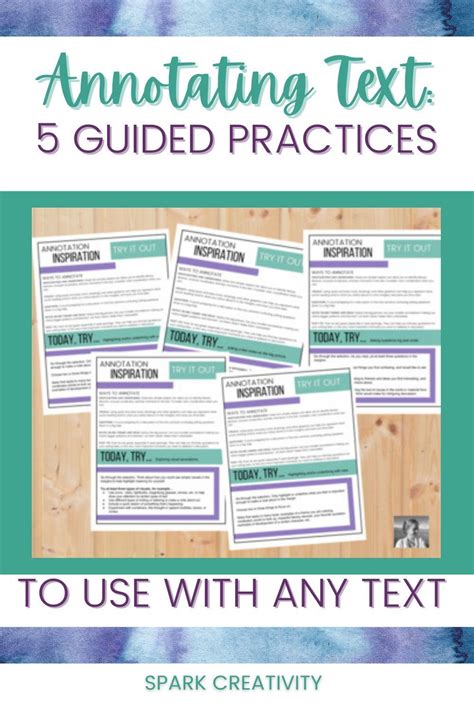 annotating worksheet l annotating practice l annotating text l