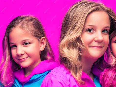 Premium Ai Image Happy Mother And Daughter Ai Generated