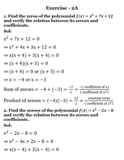 Rs Aggarwal Class 10 Math Solutions Chapter 2 Polynomials Readaxis