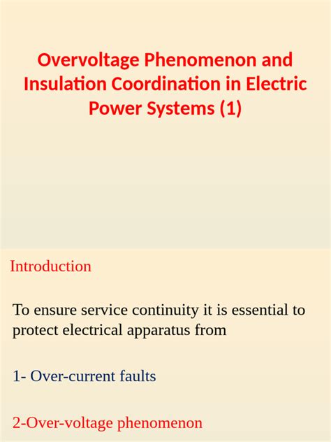 Lec1 Overvoltage Phenomenon And Insulation Coordination In Electric Power Systems Pdf