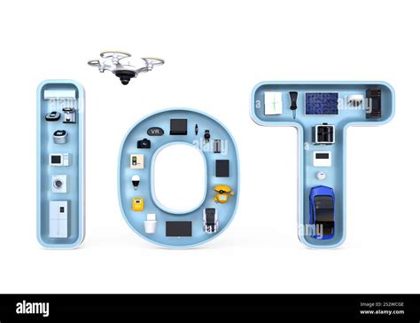 Smart Appliances In The Iot Letter Internet Of Things Concept In Daily