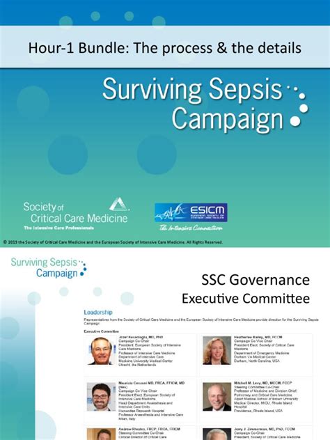 Surviving Sepsis Campaign Hour 1 Bundle Teaching Slides Pdf Sepsis Shock Circulatory
