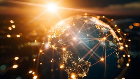 Generative Ai Global Communication Network Concept Environmental Technology Sustainable