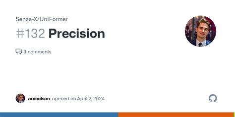 Precision · Issue 132 · Sense X Uniformer · Github