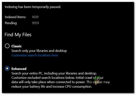 how to fix windows 11 indexing is paused file search not working