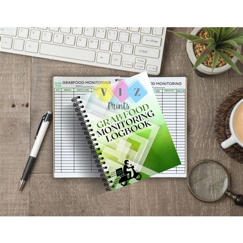 Grab Food Monitoring Log Book Record Book Log Book Journal Tracker Notebook Shopee