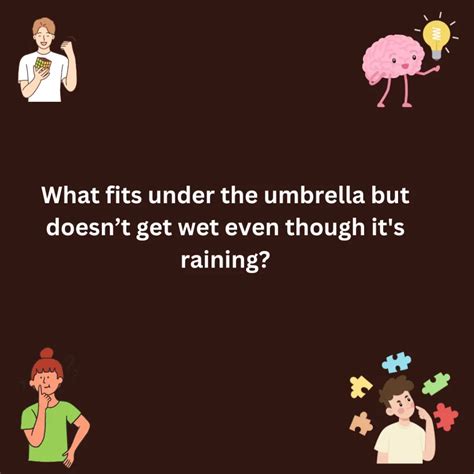 What Fits Under The Umbrella Riddle Answer