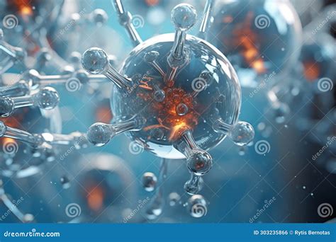 Abstract Molecular Structure Visualization Background Illustration