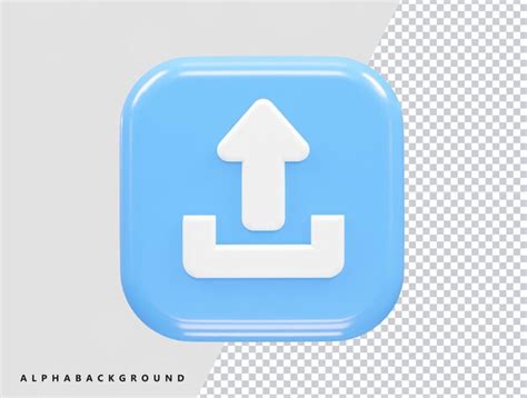 Premium Psd Upload Icon 3d Rendering Illustration Element