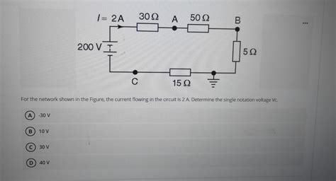 Solved For The Network Shown In The Figure The Current