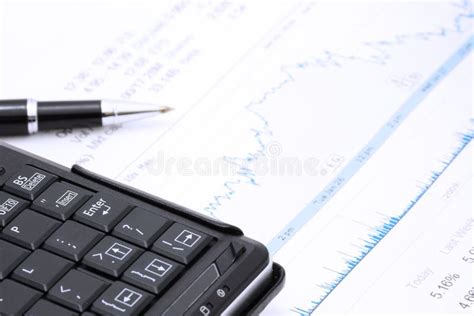 Pen Computer And Chart Stock Photo Image Of Data Diagram 12818550