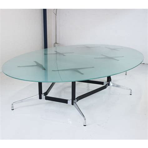 Original Vitra Eames Glass Segmented Base Boardroom Table Tv And Film