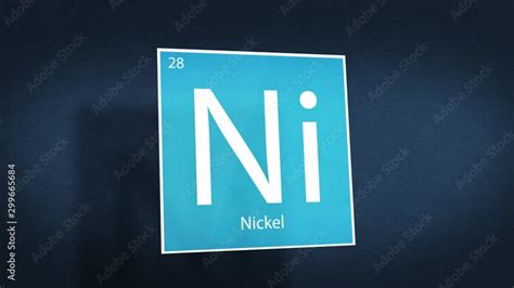 Periodic Table Of Elements Cinematic Animated Series Element Nickel Hovering In Space Stock