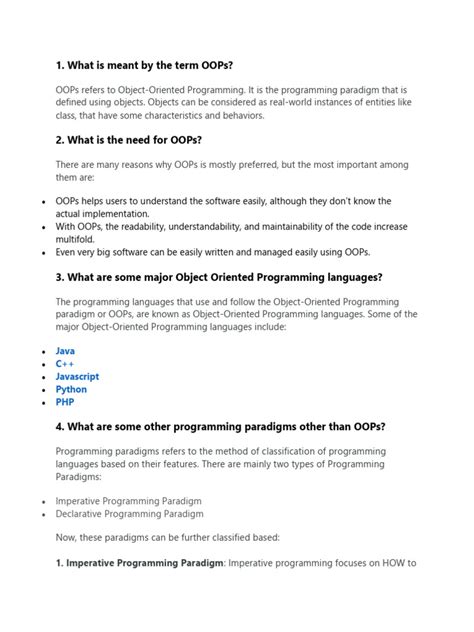 Oops N Java Qanda Pdf Inheritance Object Oriented Programming Method Computer Programming