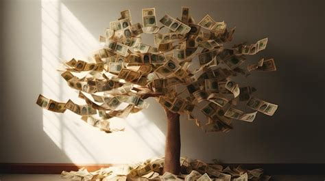Premium Ai Image Money Tree Concept Rich Wealth Generative Ai