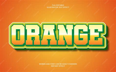 Premium Vector Orange Text Effect