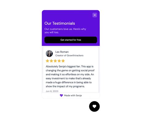 Testimonial Popups Share Your Testimonials As Widgets Senja